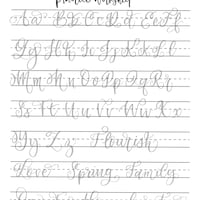 Flourish Alphabet Hand Lettering Practice Worksheet - Etsy Canada