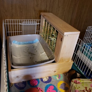 Large Hop Box: Rabbit Bunny Hay Feeder and Litter Pan Combo, Sifting ...