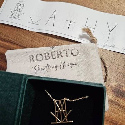 Jennifer Name Necklace Unique Design Name Logo Necklace Name Necklace ...