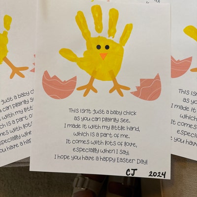 Happy Birthday Handprint Art, Custom Birthday Gift, Handprint Keepsake ...