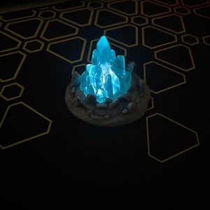 Glowing Teal Blue Crystal Cluster (with LED Light) - Etsy