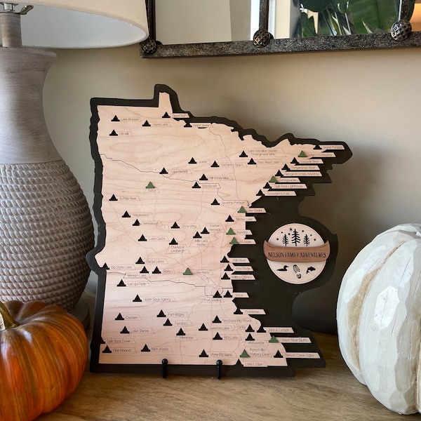 Minnesota State Parks Travel Map, Minnesota Hikers Map for Hikers, MN ...
