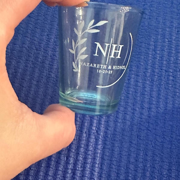 Custom Wedding Shot Glass W/ Your Names - 2oz Shooters | Clear ...