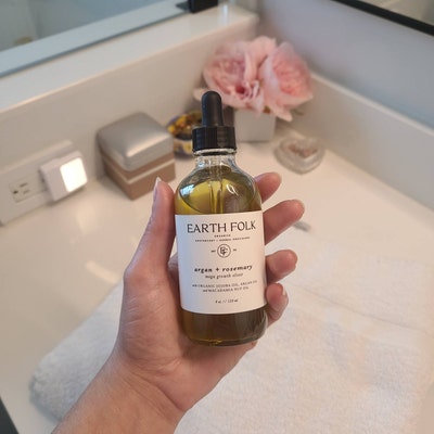 Rosemary Hair Oil Argan Rosemary Mega Growth Elixir, Hair Growth Serum ...