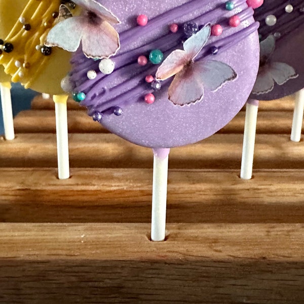 Pack of 140 Edible Pre-cut Wafer Butterfly - 2 Cm Mini Pink and Purple ...