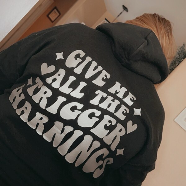 Give Me All the Trigger Warnings Svg / Reader Svg / Bookish Svg / Wavy ...