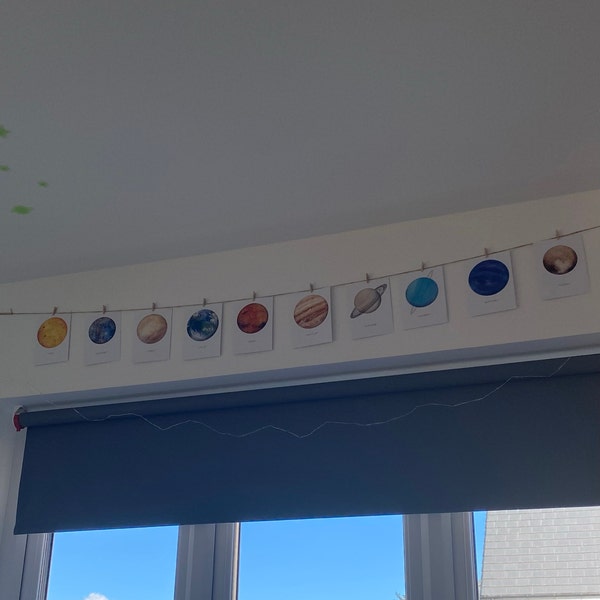 Solar System Planet A4 Art Prints Space Educational Nursery Watercolour ...