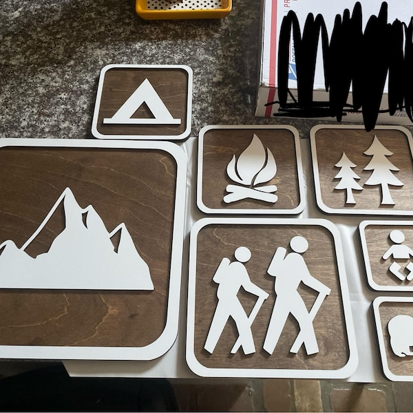 National Park Signs Gallery Wall Grouping, National Parks & Recreation ...