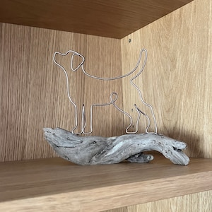 Handmade Wire Labrador on Driftwood, Home Decor, Dog Gifts, Wire Art ...