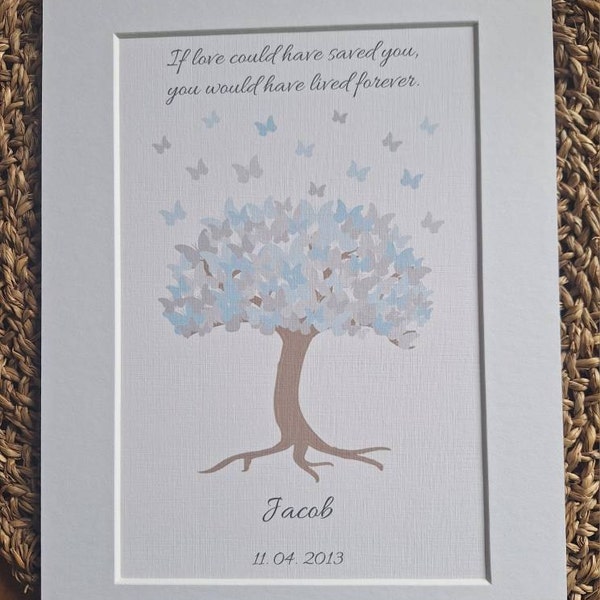 Baby Loss Butterfly Tree Print, Miscarriage, Stillbirth, Infant Loss ...