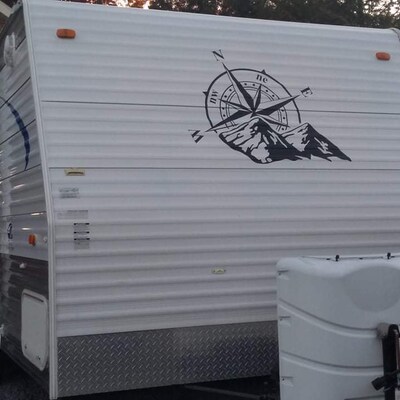 Compass and Mount Sticker Camper Van Sticker Car Caravan - Etsy