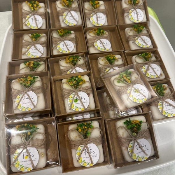 Citrus Bloom Party Soap Favors | Lemon Themed Handcrafted Soaps ...