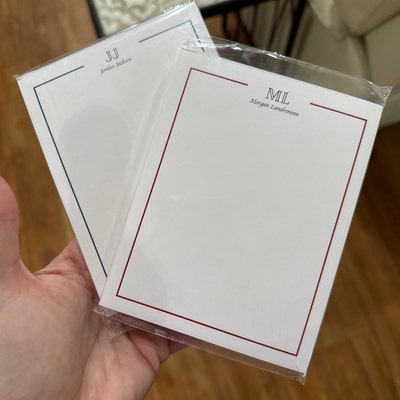 Stationary Note Card and Envelopes Stationary Set With Name and ...