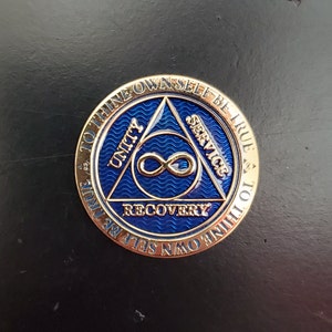 Infinity Eternity AA Medallion Reflex Blue Gold and Silver | Etsy