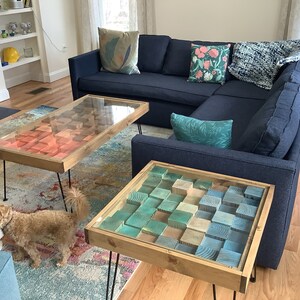 Rotating Geometric Vortex End Table & Coffee Table With - Etsy