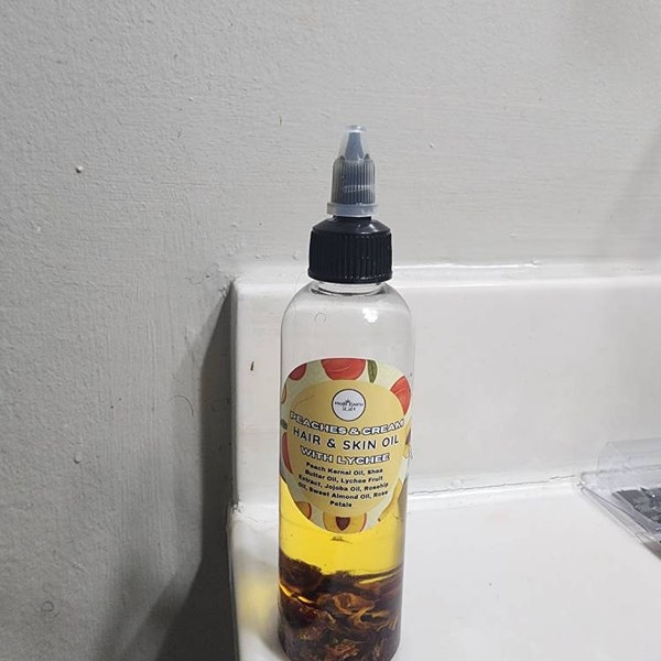 Peaches and Cream With Lychee Moisturizing Hair & Skin Oil - Etsy