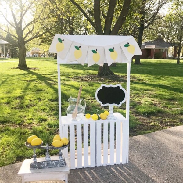 Lemon Banner, Lemonade Stand Banner Canvas Lemonade Stand Garland ...