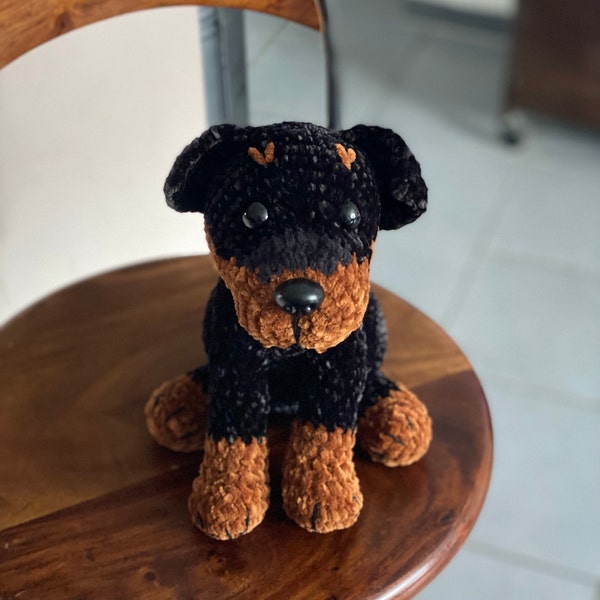 Rottweiler Dog Crochet Pattern/ Amigurumi Tutorial Plushie Dog/ Crochet ...