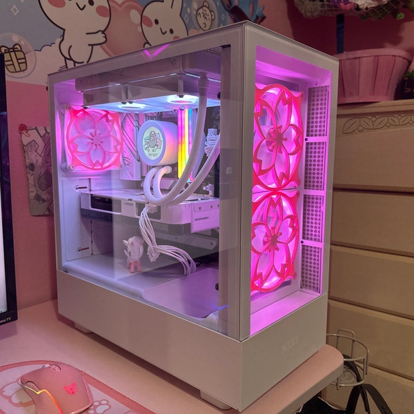 Sakura Cherry Blossom Logo V2 Gaming Computer Fan Shroud / Grill ...