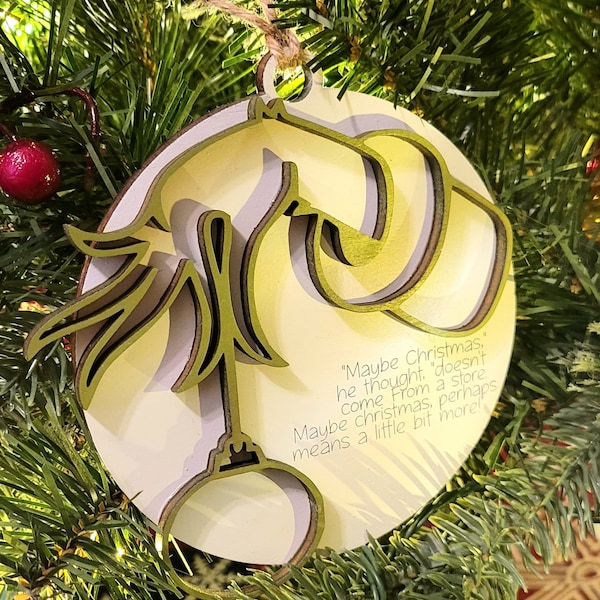 Grinch Arm Ornament, Personalizable Christmas Grinch - Etsy