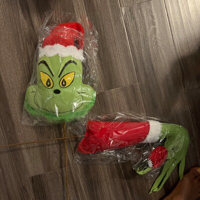 Grinch Theme Head and Arm Christmas Tree Decor - Etsy