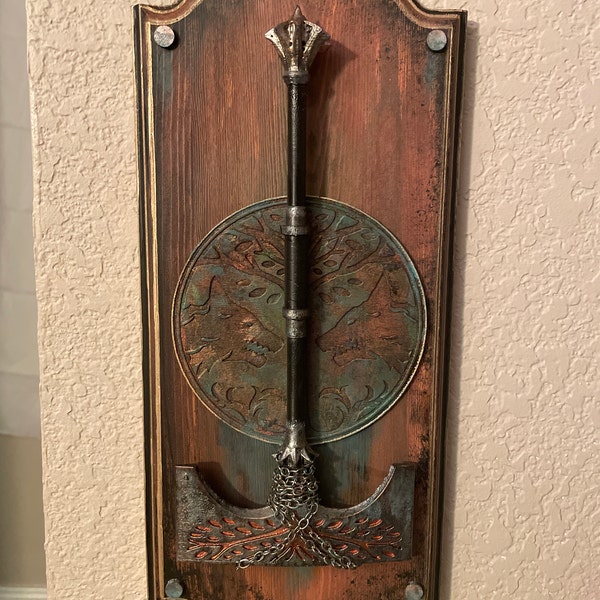 The Iron Age - Heraldic Axe Plaque - Wall Decor - Gaming Decor - Etsy