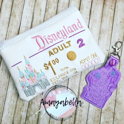 Park Ticket Bag 2 Sizes Digital Embroidery File, 5x7 and 6x9, in the ...