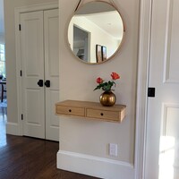 Floating Console Table Wall Mounted Entryway Organizer Solid - Etsy UK