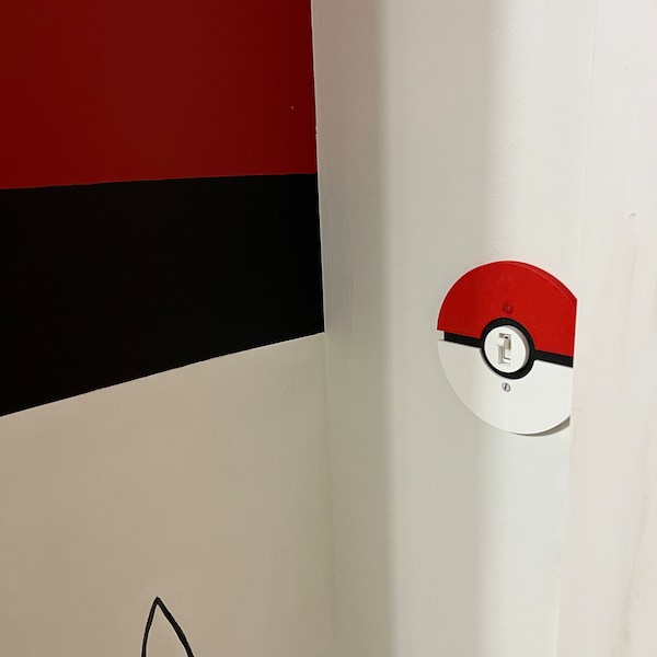Pokemon Pokeball Light Switch Cover – Kids Room Decor, Gaming Nursery ...