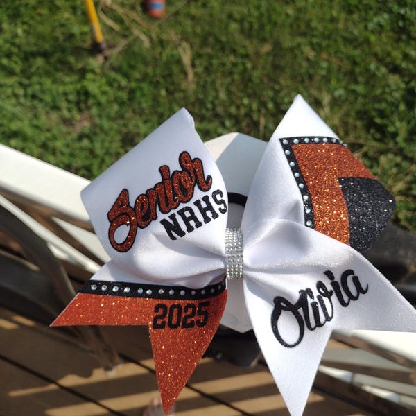 Senior Curved Tail Cheer Bow - Etsy