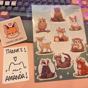 Cute RPG Class Animals Stickers And/ or Prints 6x6 or | Etsy UK