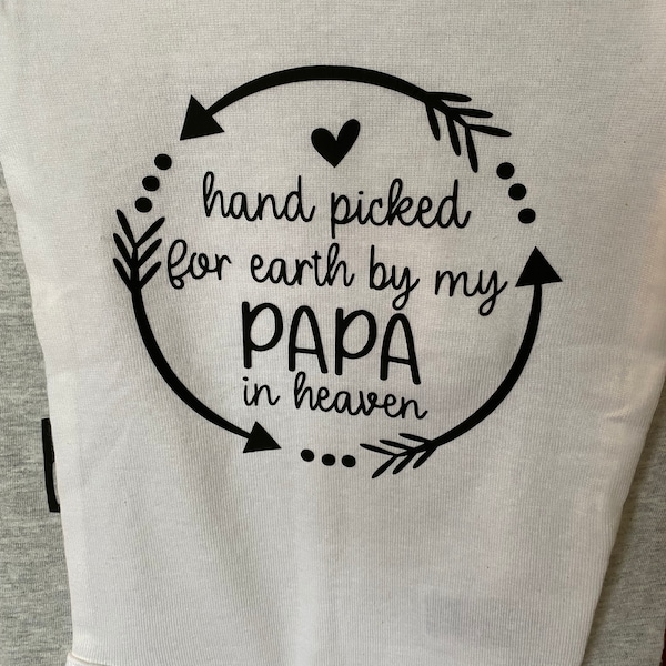 Hand Picked for Earth by My Papa in Heaven SVG, Newborn Svg, Dxf, Png ...