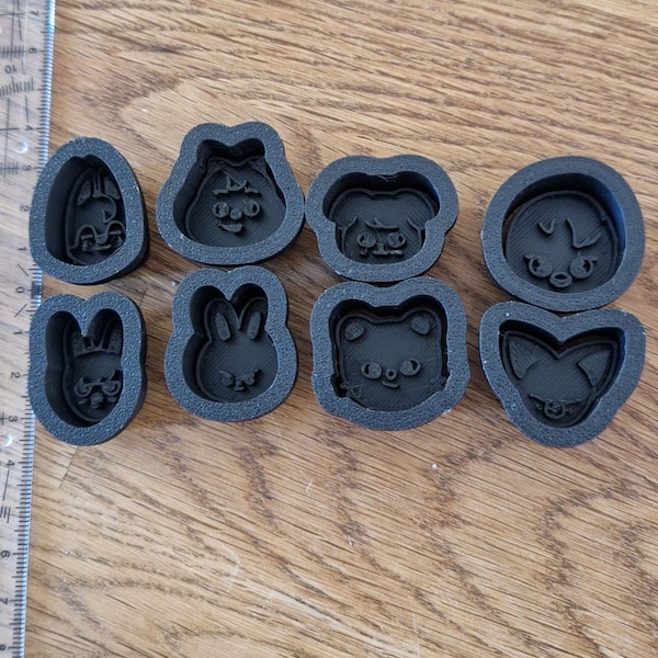 Skzoo OT8 Cookie Cutter Set of 8 | Stray Kids Clay Cutter | Kpop Cookie ...