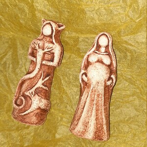 God Statue Goddess Statue Wicca Travel Set Mini Statue/ Set - Etsy