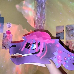 Digital Printable Paper Dragon Puppet DIY - Etsy