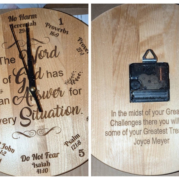 Christian Clock, Bible Verse Clock, Word of God, Wedding Gift ...