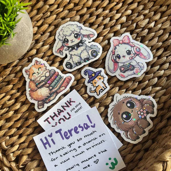 Bookish Kitty Vinyl Sticker - Cute Pixel Art Cat Decal, Gifts for ...