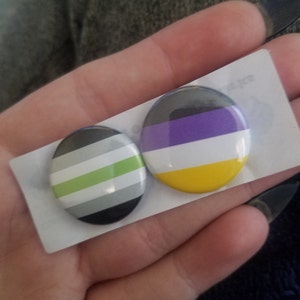 Gender Nonbinary Pride Flag Pin Badge Pinback Button 1 - Etsy