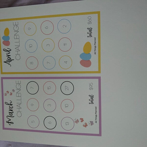 2024 FULL YEAR Digital Savings Challenge Cards Savings Challenge ...