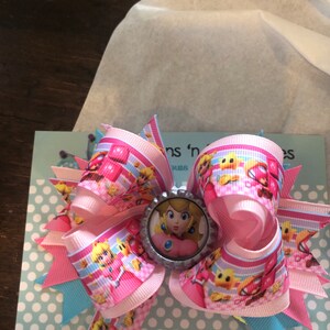 Princess Peach Bow, Princess Peach Hair Bow, Princess Peach Birthday ...