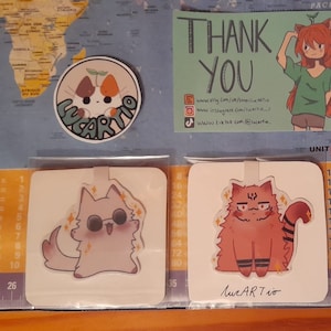 Holographic Gojo Cat Sticker Jujutsu Sorcerer Cute Cat Anime Sticker ...