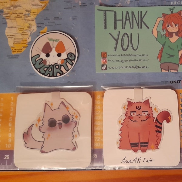 Holographic Gojo Cat Sticker Jujutsu Sorcerer Cute Cat Anime Sticker ...