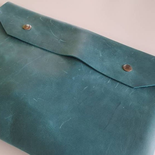 Leather Document Holder, Leather Paper Portfolio, A4 Document Organizer ...