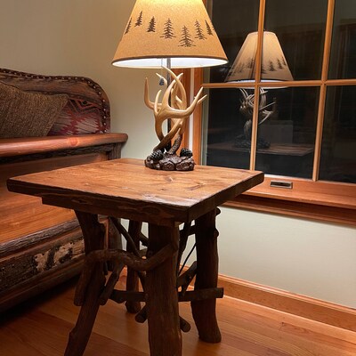 Modern Rustic Tree Wood Handmade Coffee Cocktail Table Log Cabin ...