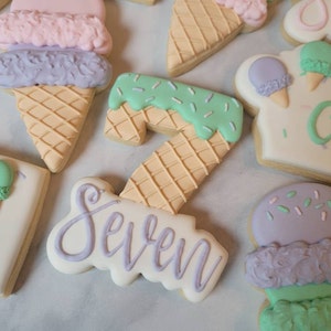Any Number Numbers Script 1-9 Cookie Cutter 2 3 4 5 6 7 - Etsy