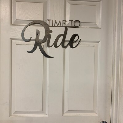 Time to Ride Home Gym Sign Work Out Exercise Biking Decor Wall Art Home ...