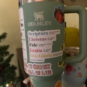 5 Solas Sticker, Sola Deo Gloria Sticker, Reformed Stickers, Reformed ...