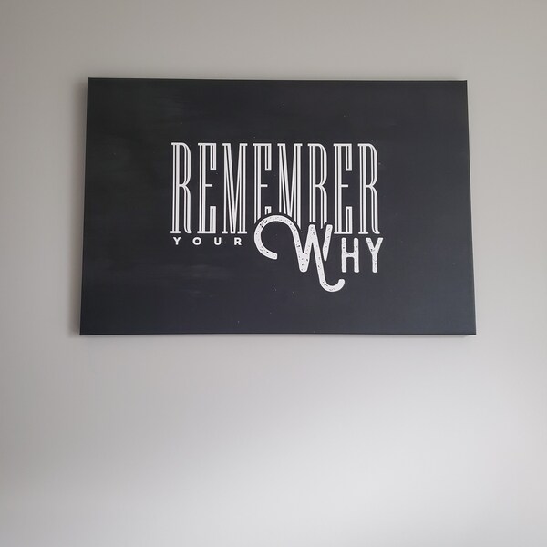 Remember Your Why Canvas Print, Motivational Office Decor - Etsy