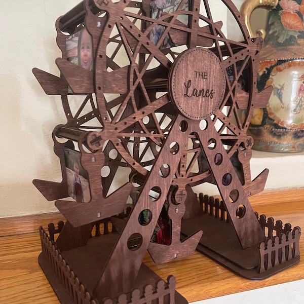 Custom Wooden Ferris Wheel Wedding Photo Gift for Couple Personalized ...