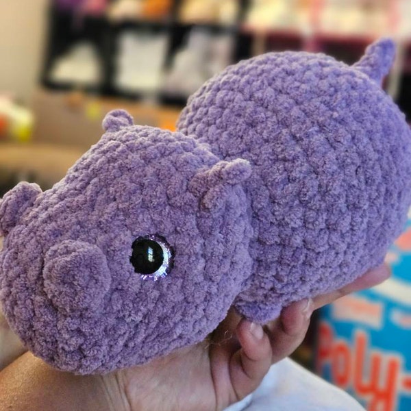 Happy the Hippo, NO-SEW Crochet Amigurumi PDF Pattern, Adorable Cute ...